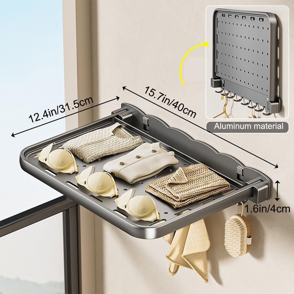 Folding Bathroom Wall Shelf Fold Down Shelf Wall Mounted Shower ...