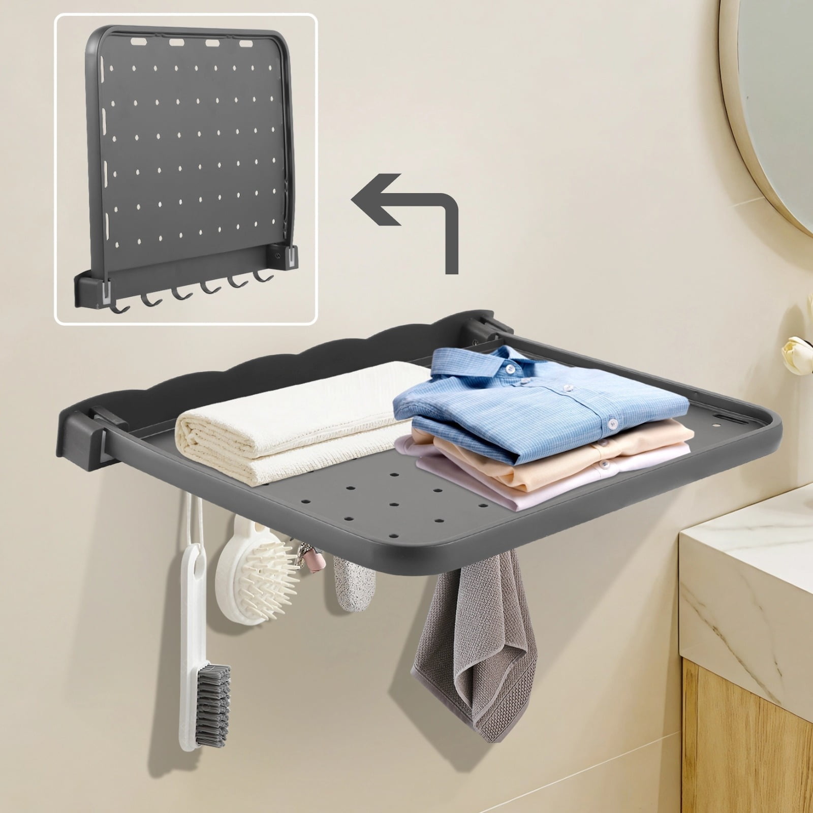 RV Aluminum Foldable Shelf, Wall-Mounted Foldable Shelf, RV Fold-Down ...