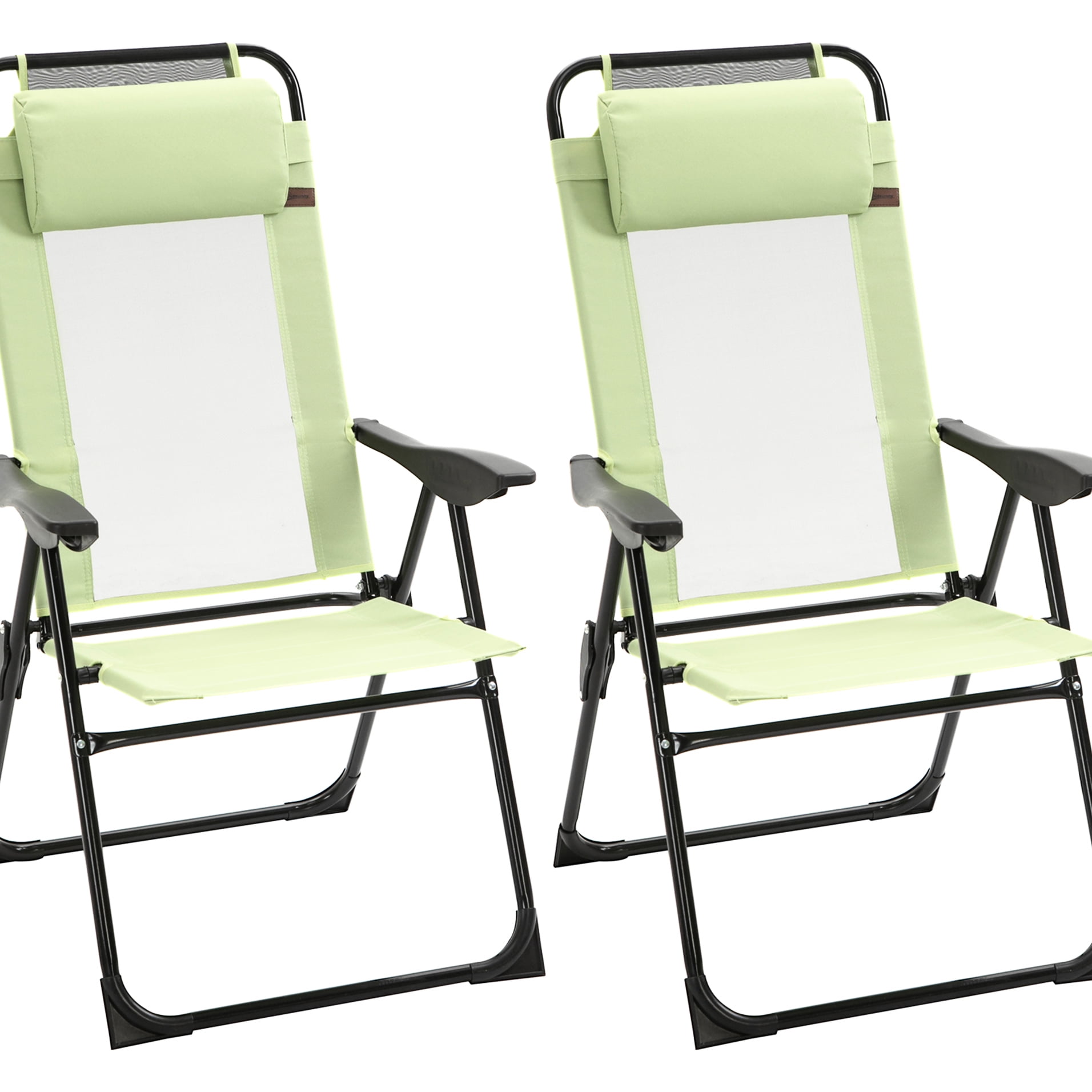 Folding Beach Chairs (2). Adjustable Back And Removable . Comfortable ...