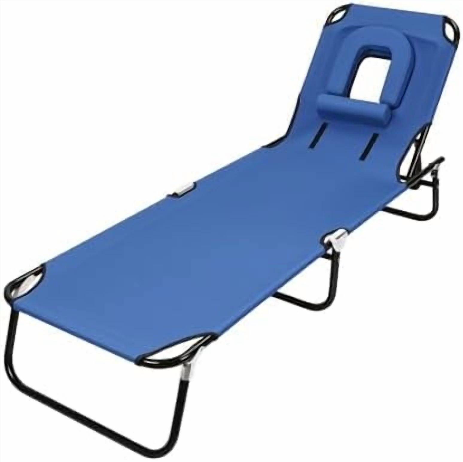 Folding Beach Lounge Chair Camping Cot, Portable Folding Sun Tanning ...