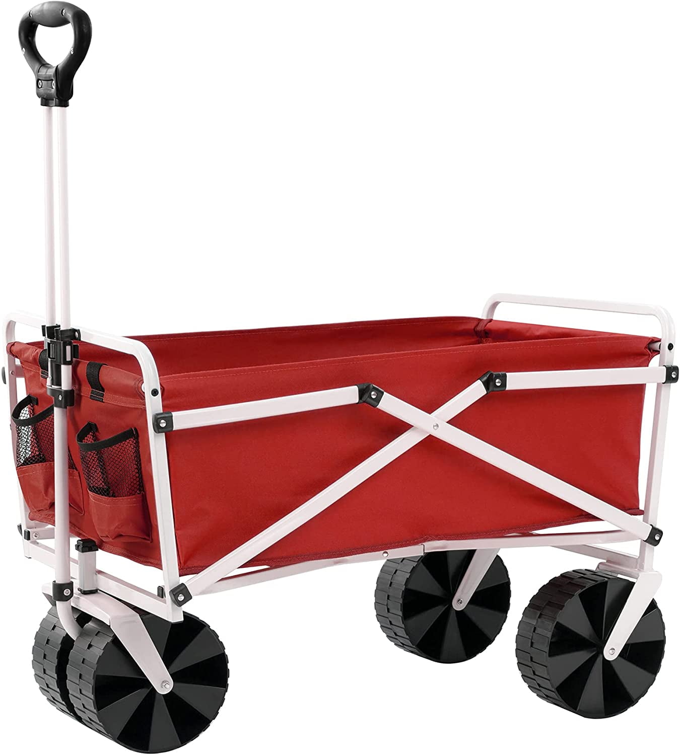 Folding Beach Wagon – Collapsible Cart with Wheels – Utility Shopping ...