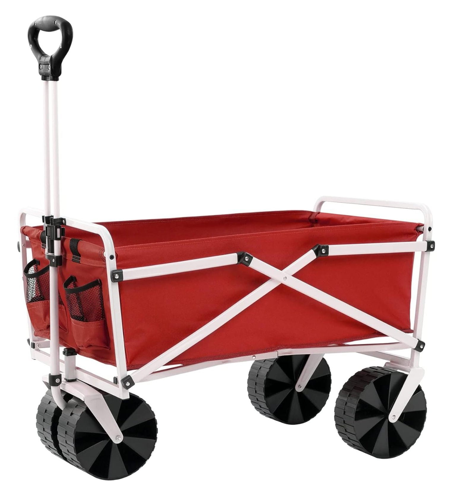 Folding Beach Wagon – Collapsible Cart with Wheels – Utility Shopping ...