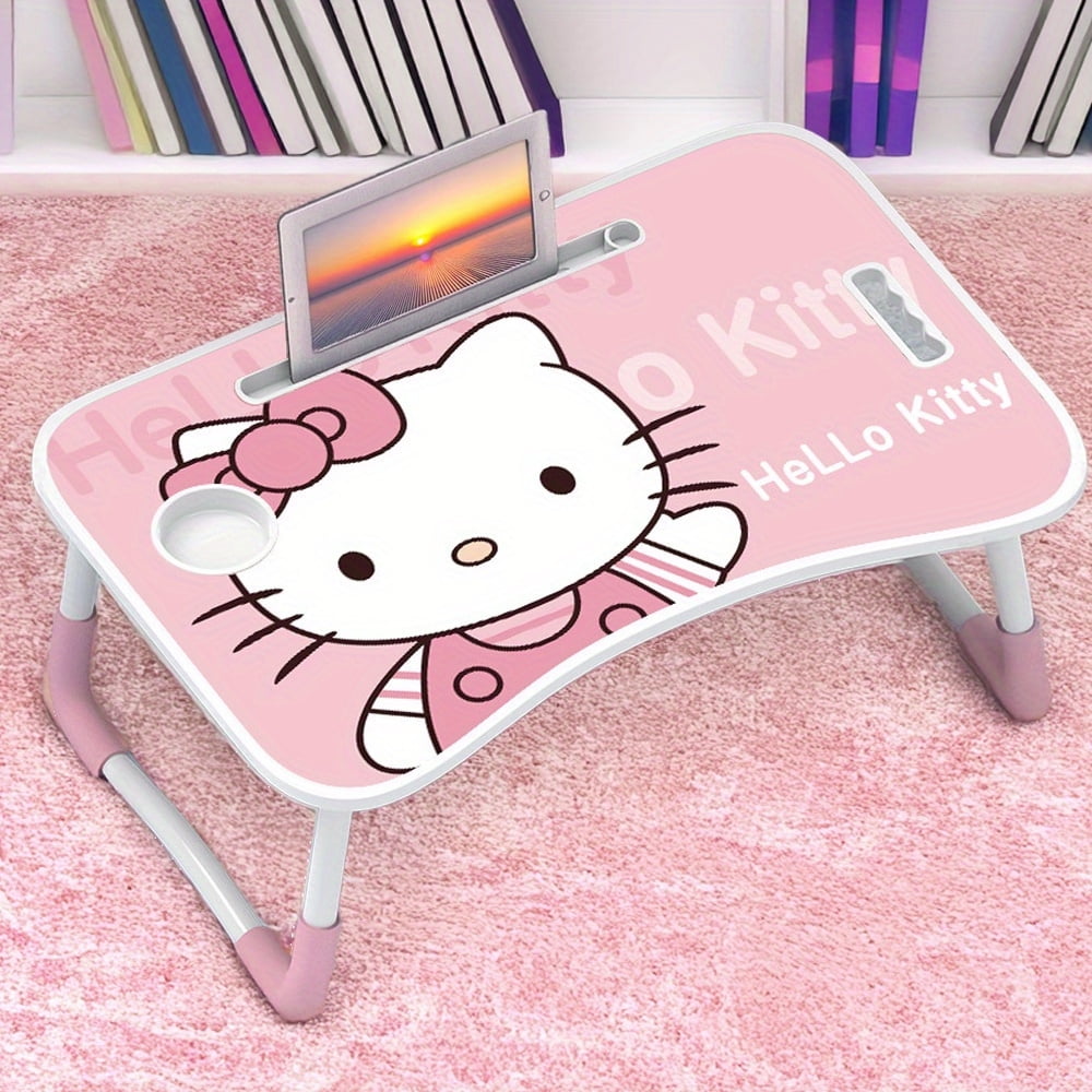 Folding Bed Desk - Extra-Large Portable Laptop Table w/ Cup Holder ...