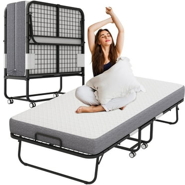 Full Size Folding Bed with Mattress for Adults 75" X 54" 5 Inch Memory ...