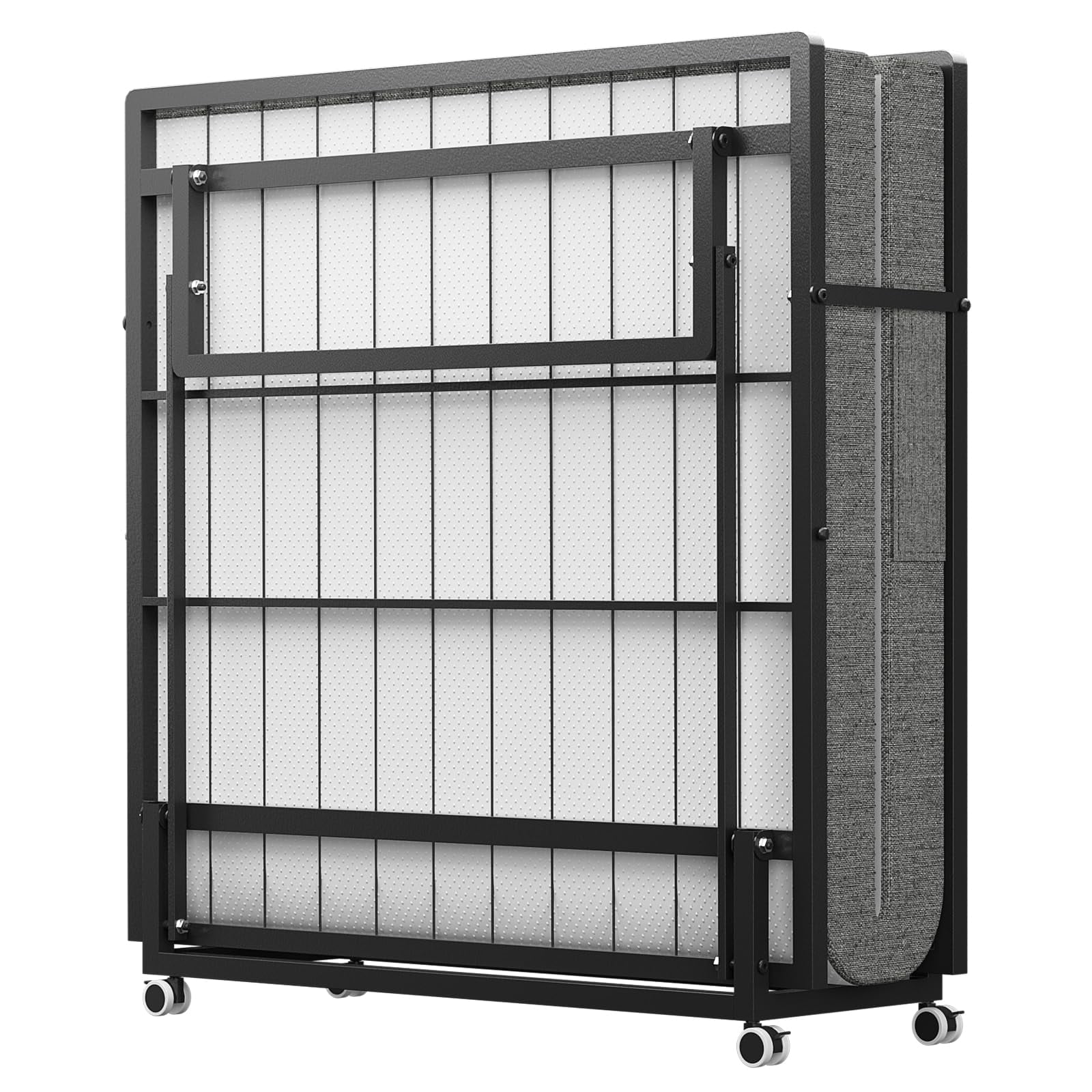 Folding Bed with Mattress,Portable Rollaway Guest Bed for Adults,75" x ...
