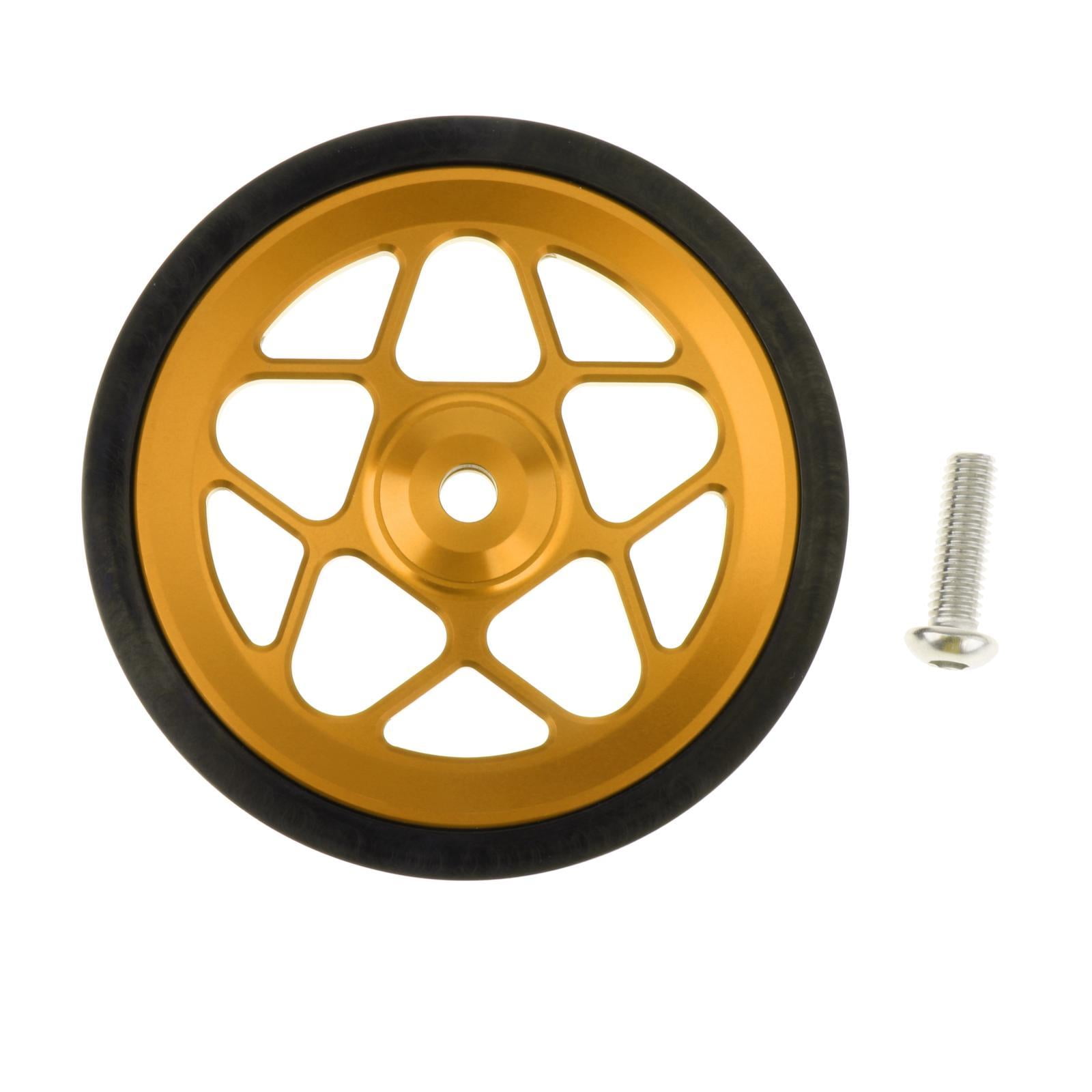 Folding Bike Wide 80mm with Bolt Replacement Rolling Wheel Gold ...