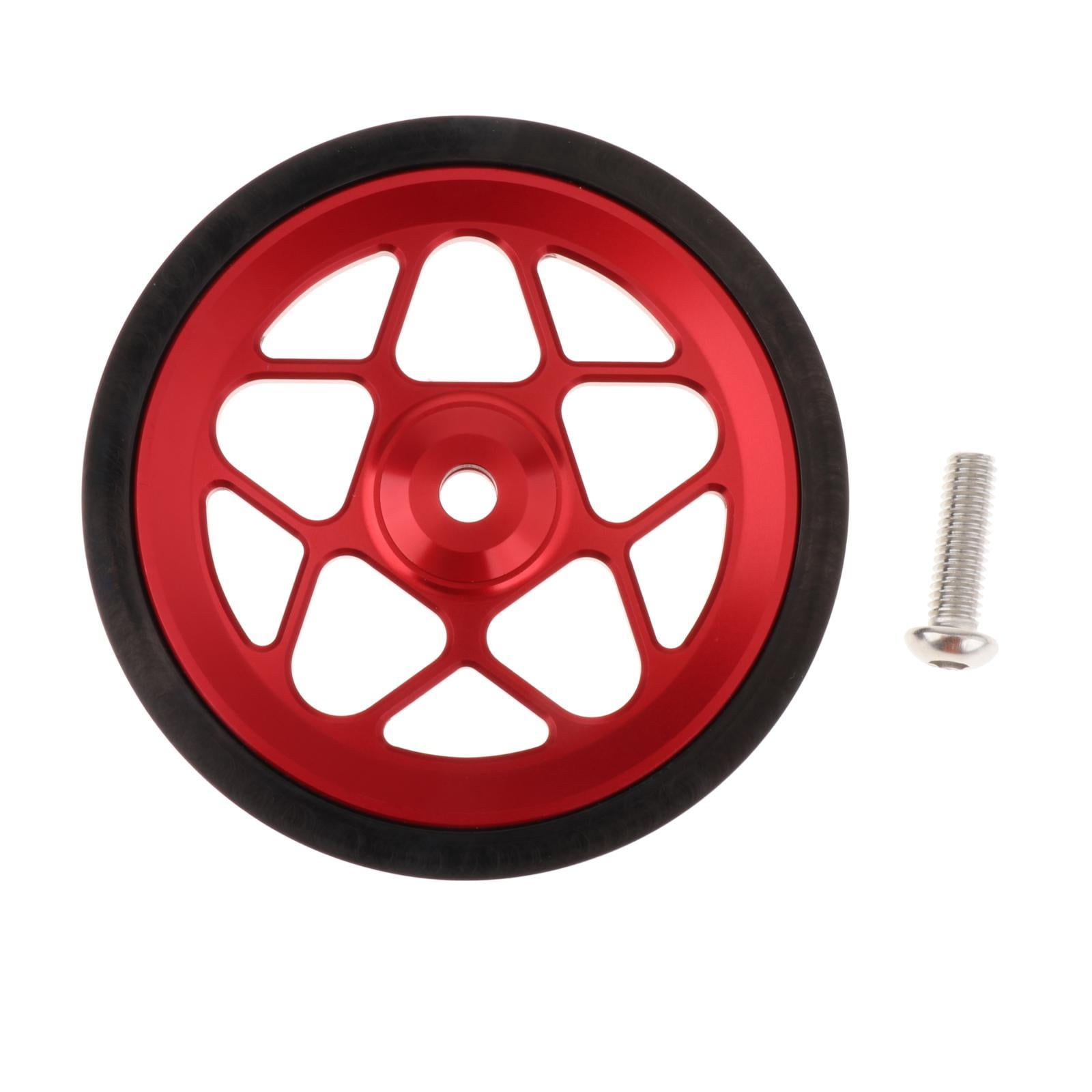 Folding Bike Wide 80mm with Bolt Replacement Rolling Wheel Red ...