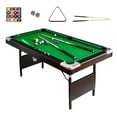 Folding Billiard/Pool Table, Portable Folding Billiards Table with Cues ...