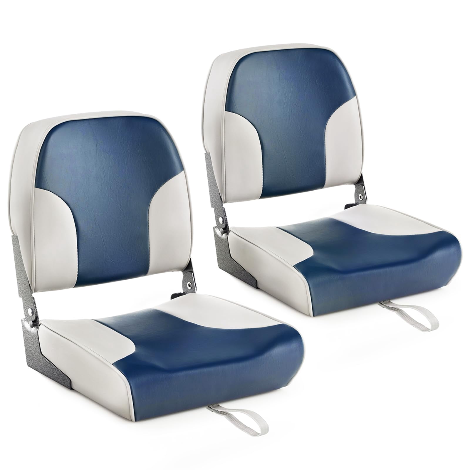 Folding Boat Seats with Stainless Steel Screws, Low High Back Captain ...