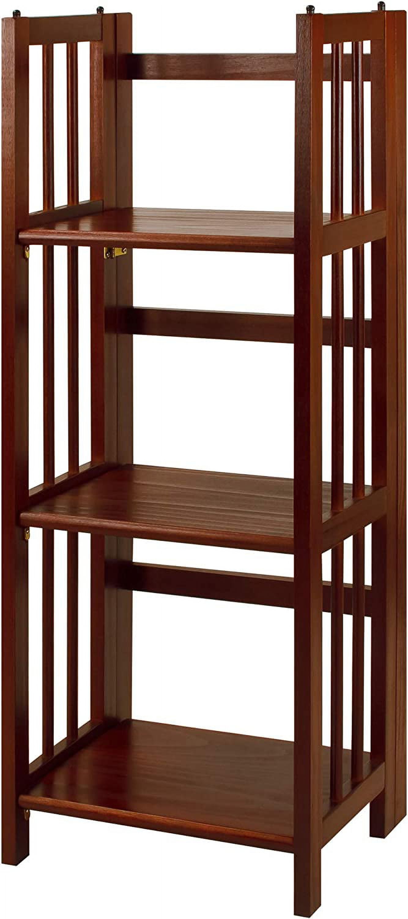 Folding Bookcase (14" Wide)-Walnut - Walmart.com