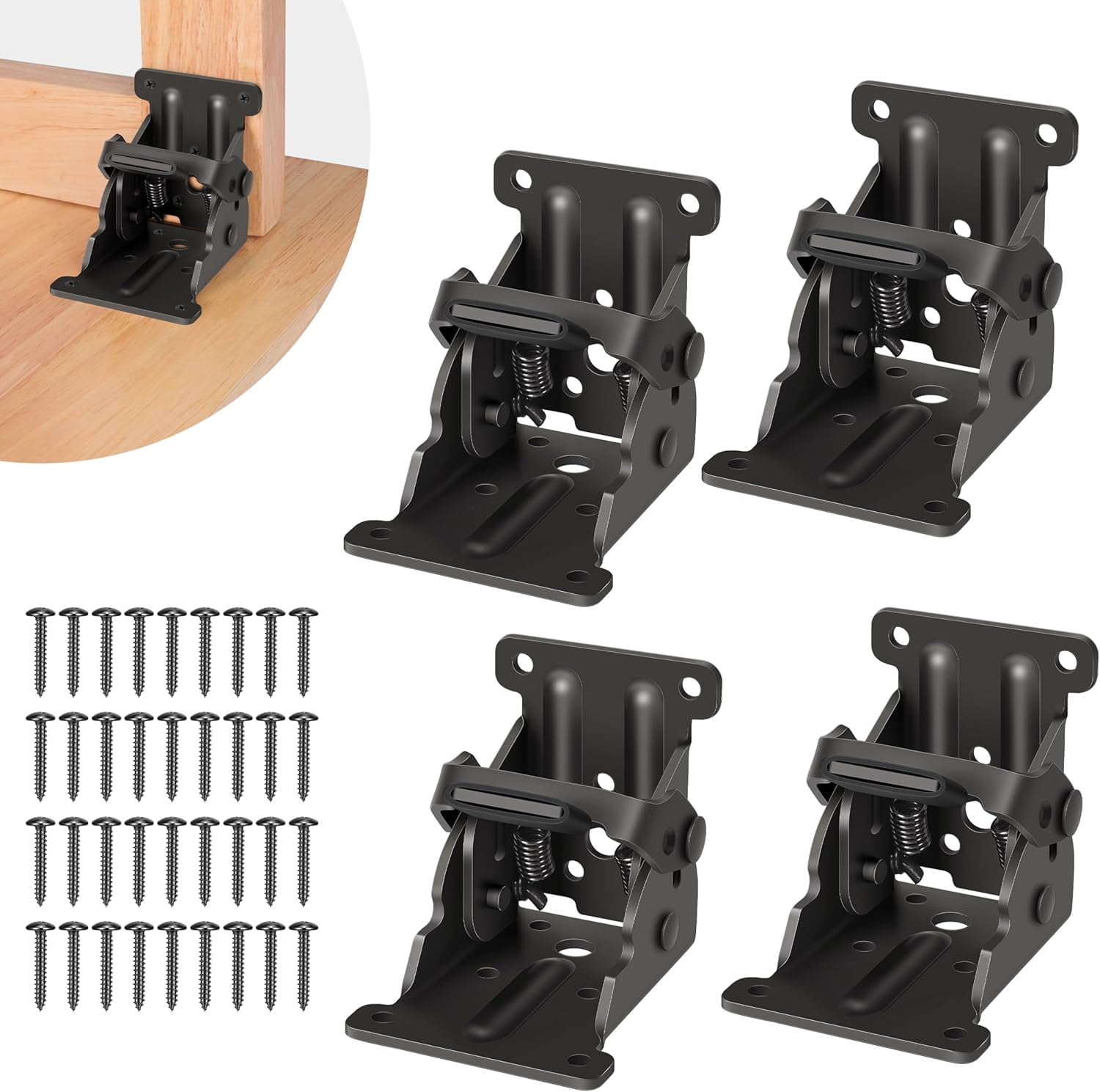 Folding Brackets, Self-Lock Hinge with Screws for Folding Table Legs ...