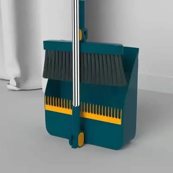 Folding Broom and Dustpan Set Large Size Rotating Broom with Thickened ...