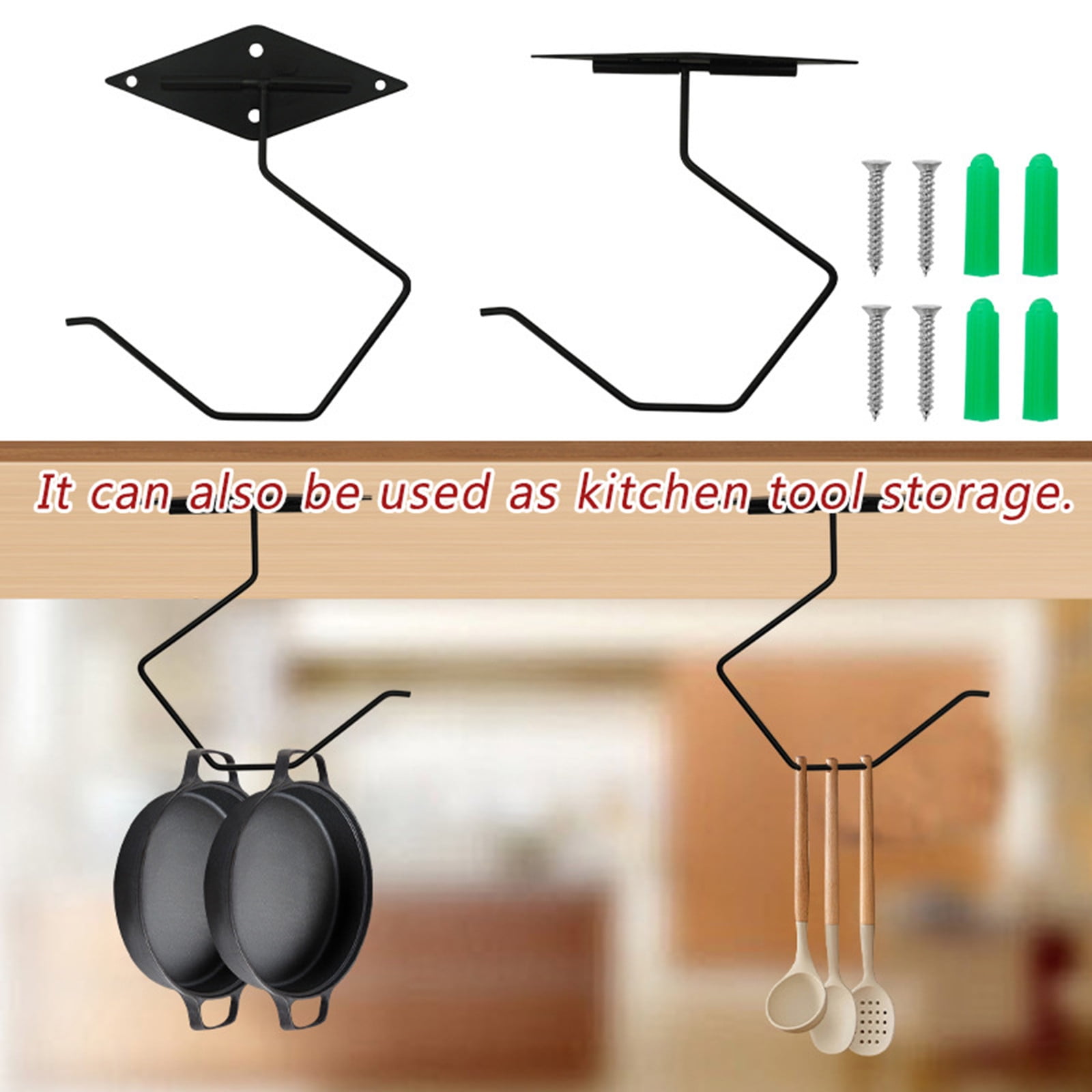 Folding Cabinet Hook, Multifunctional Metal Storage Hook, Space-saving ...