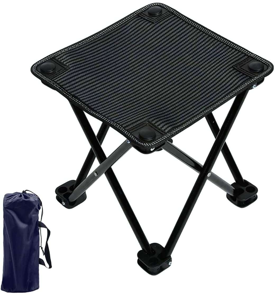 Folding Camp Stool, Portable Camping Stool Mini Camping Foot Stool ...