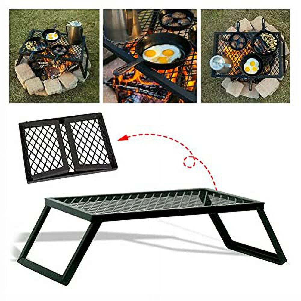 Folding Campfire Grill 304 Stainless Steel Grate - Portable Folding ...