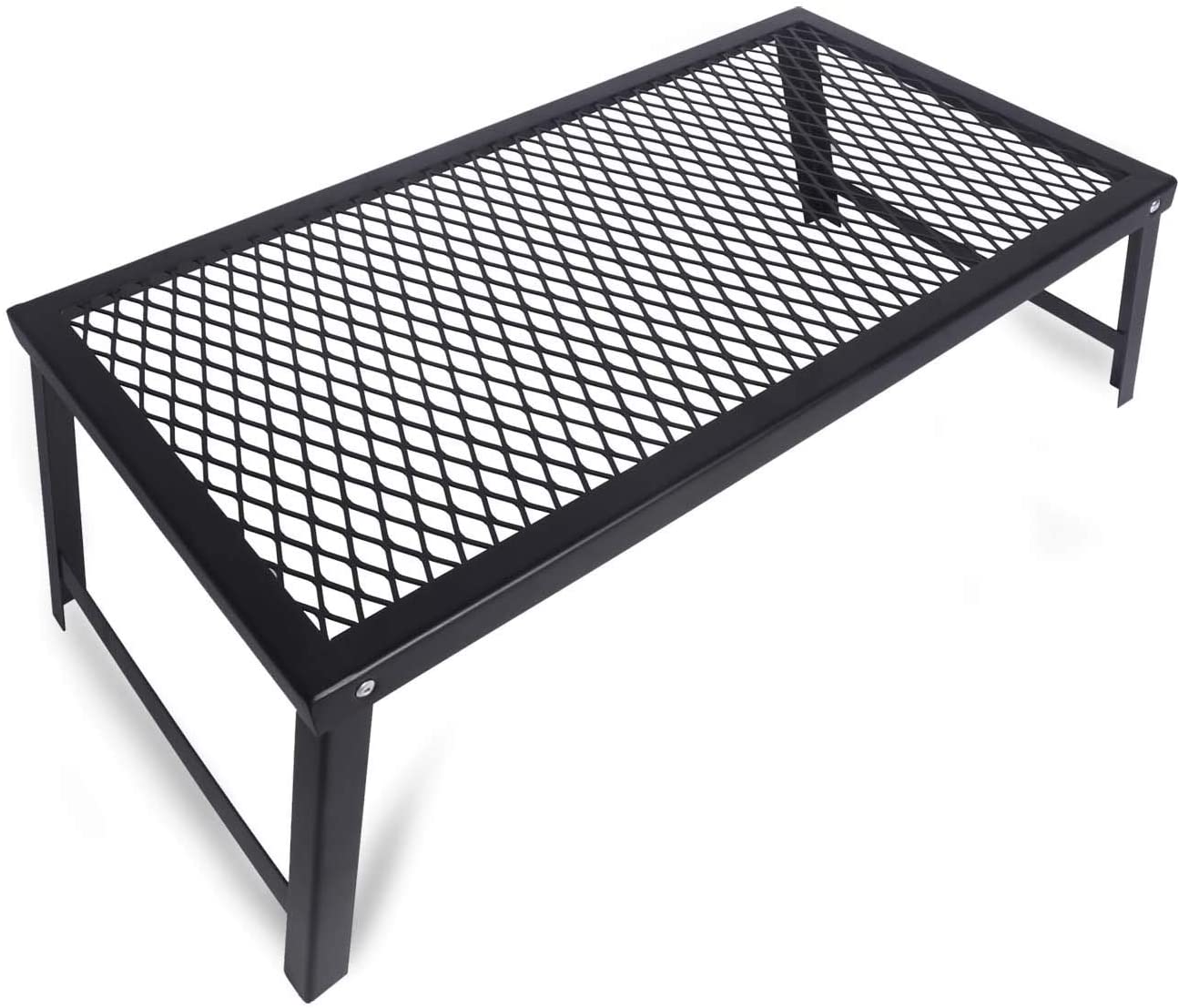 Folding Campfire Grill Heavy Duty Camping Cooking Grate Over Fire Pit ...