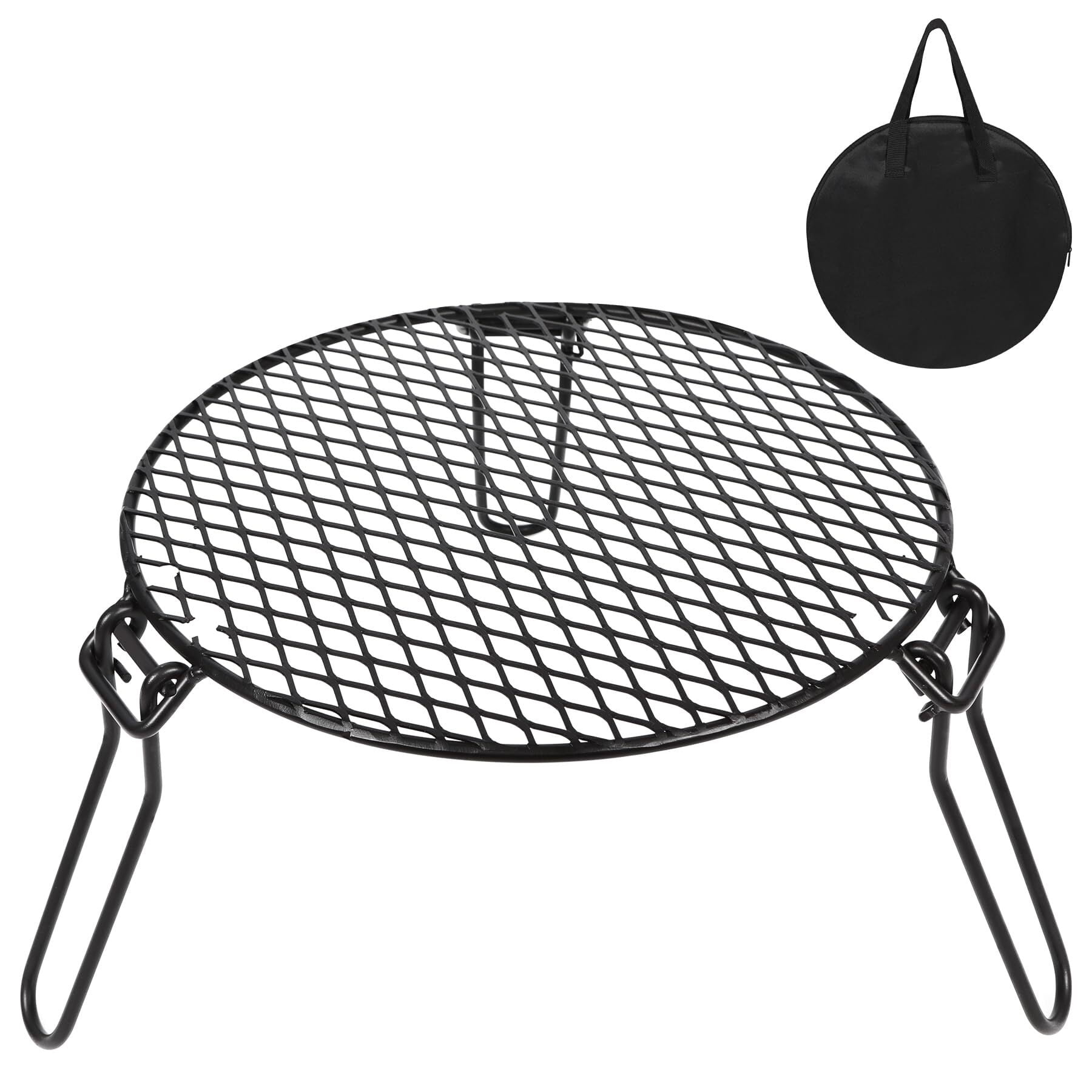 Folding Campfire Grill Heavy Duty Steel Grate, Portable Over Fire Camp ...