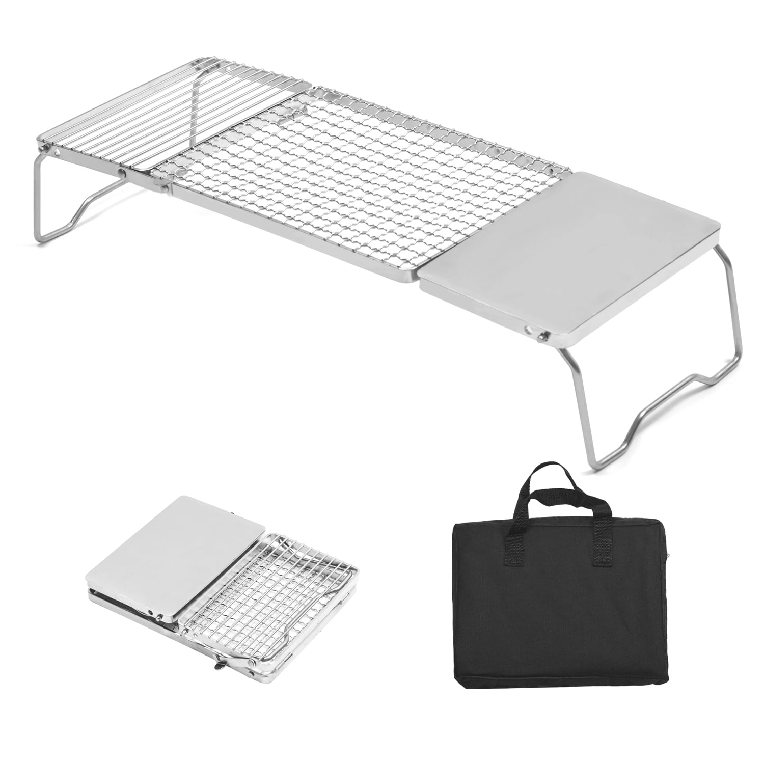 Folding Campfire Grill, Portable Camping Grill Grate, 304 Stainless ...