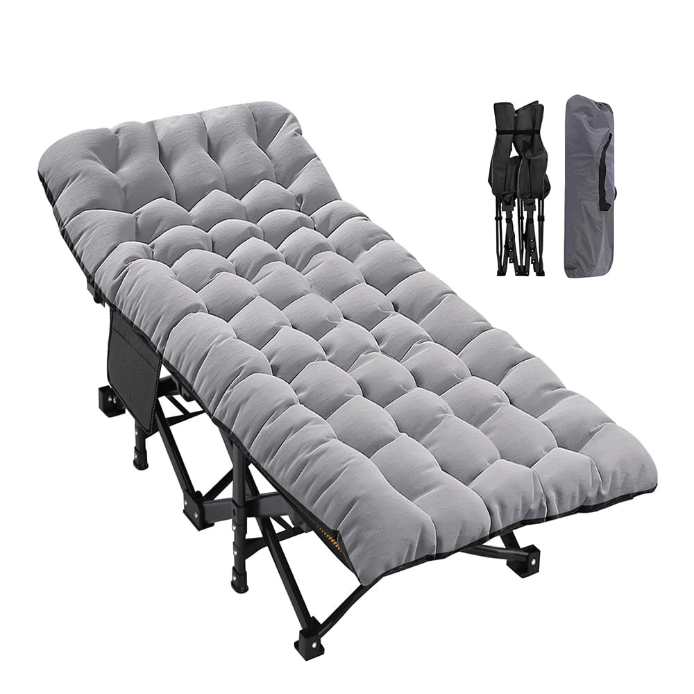 Folding Camping Bed Cot, 500lb Loading Portable Adults Sleeping Cots ...