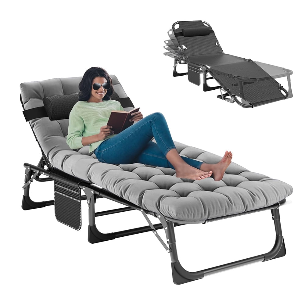 Folding Camping Bed Cot, 500lb Loading Portable Adults Sleeping Cots ...