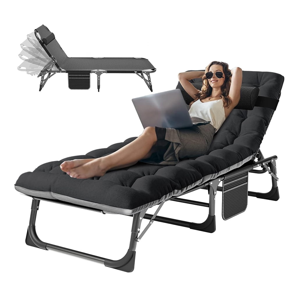 Folding Camping Bed Cot, Portable Adults Sleeping Cots, Chaise Lounges ...