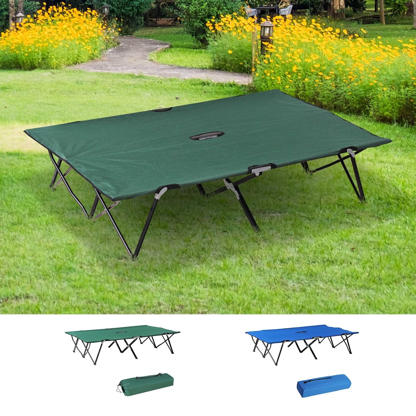Folding Camping Bed Outdoor Travel Sleeping Military Cot Hiking 2 ...