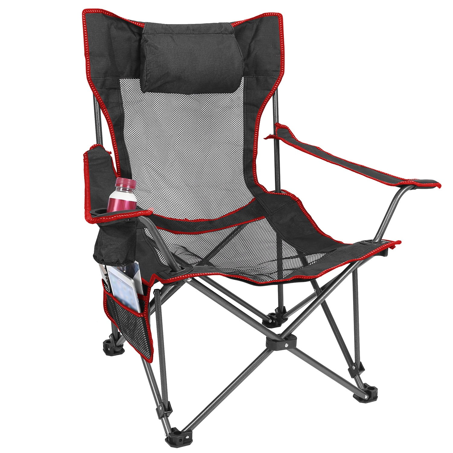 Folding Camping Chair Beach Chairs Mesh Reclining for Adults Portable ...