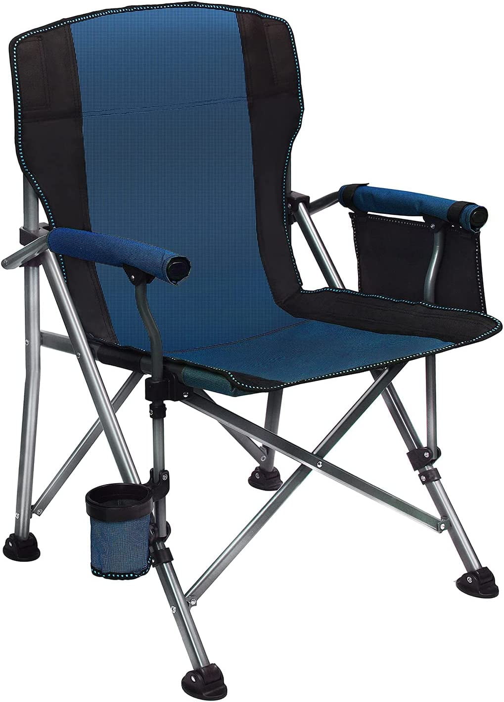 Folding Camping Chair Oversized Collapsible Camp Chair with Cup Holder ...