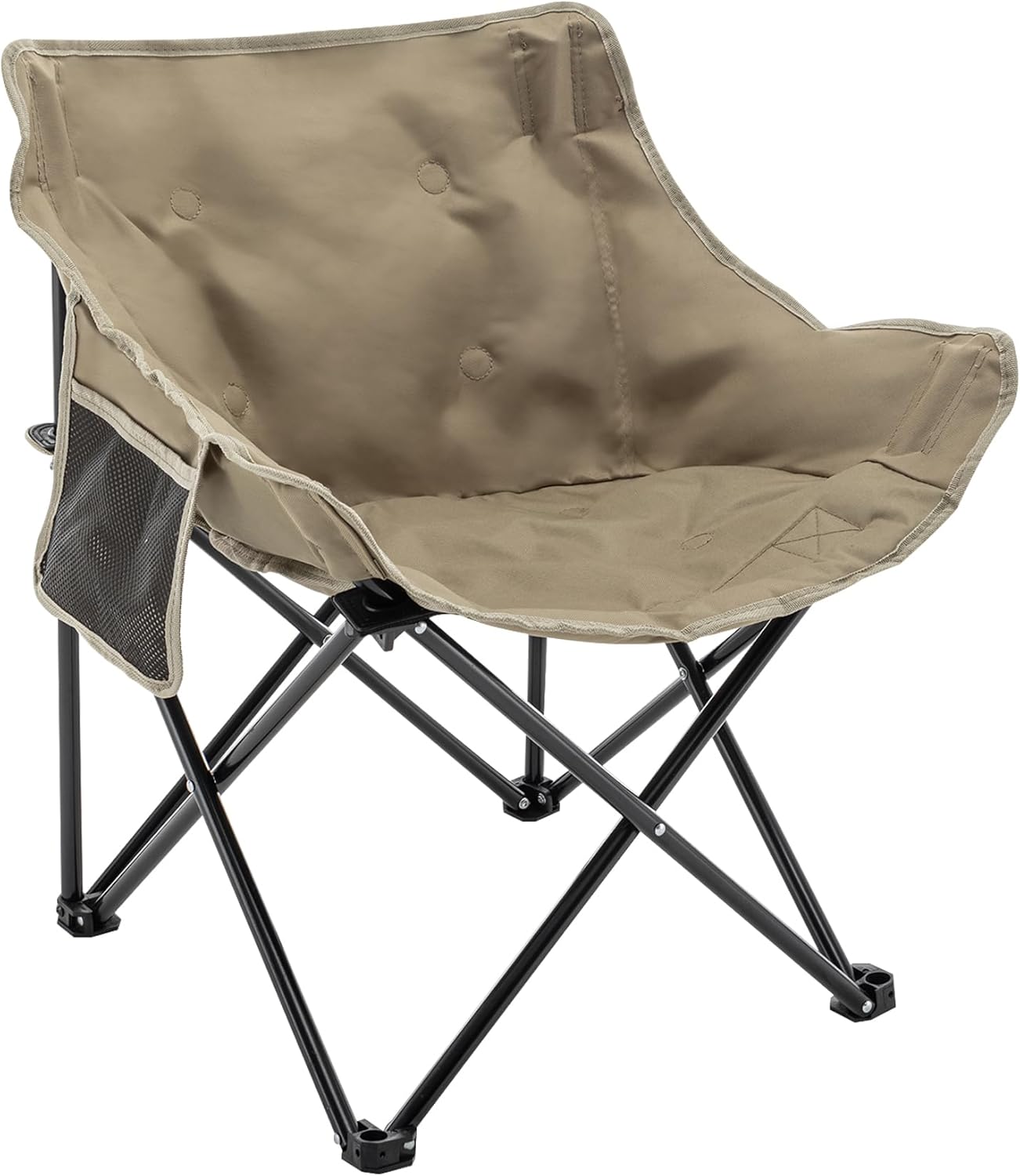 Folding Camping Chair, Portable Club Lawn Chairs High Back Padded ...