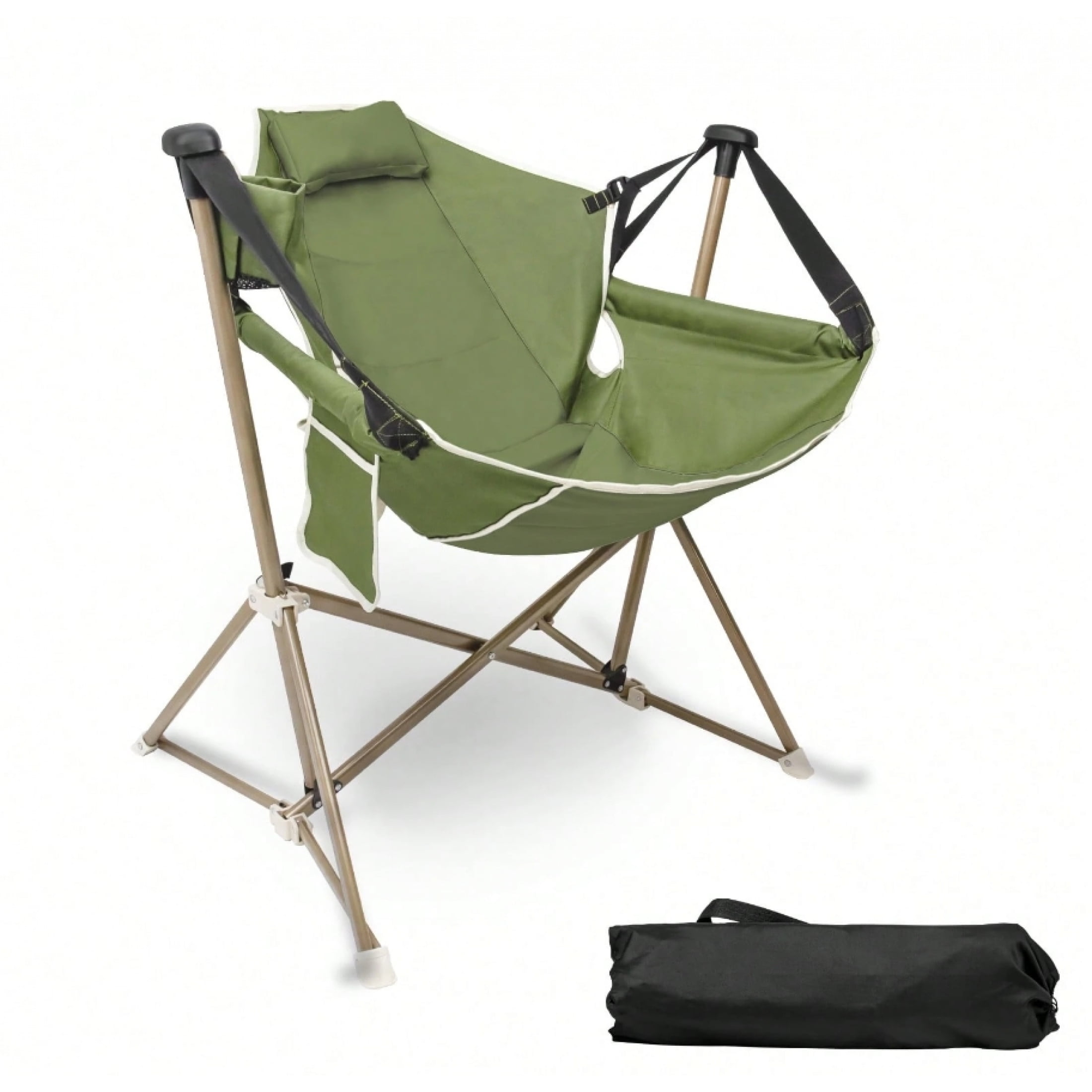 Folding Camping Chair, Portable Rocking Camping Chair, Foldable Outdoor ...