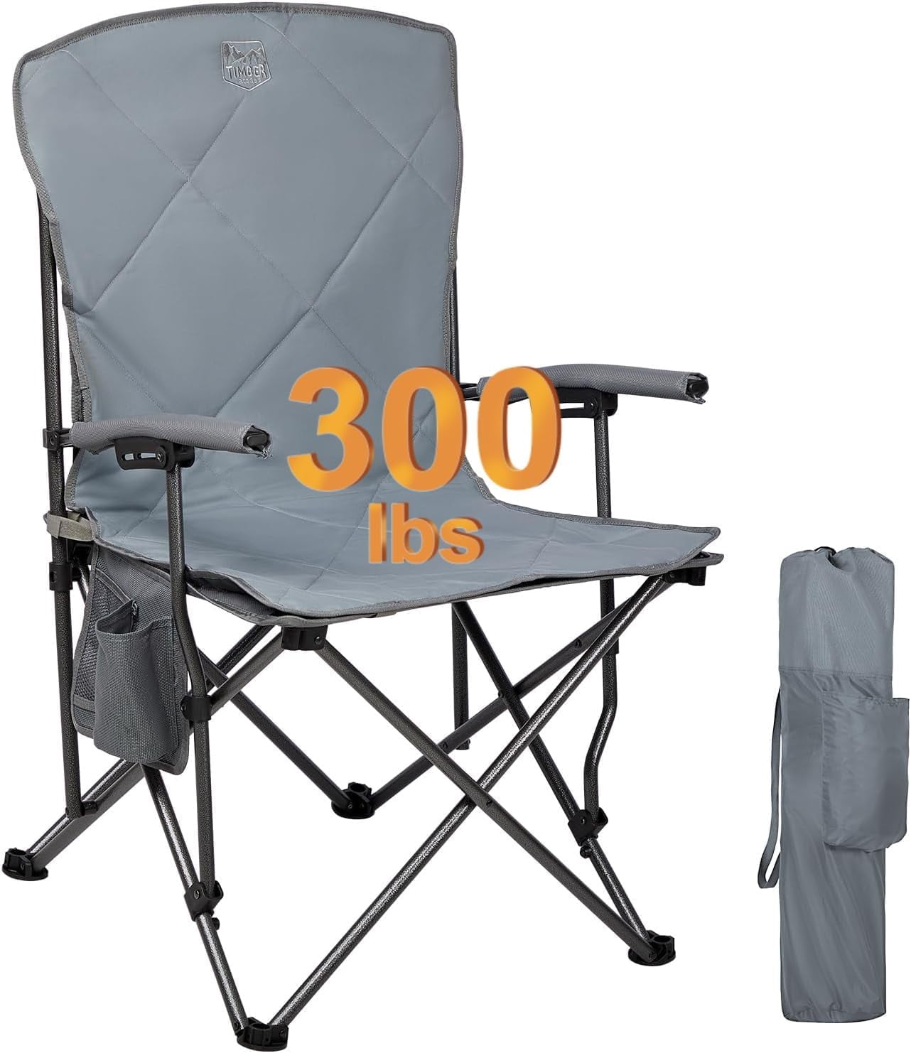 Folding Camping Chair, Removable Seat Padded Lawn Chairs Foldable ...