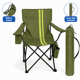 Folding Camping Chair with Built-in Cooler, 350 lb Heavy Duty Portable ...