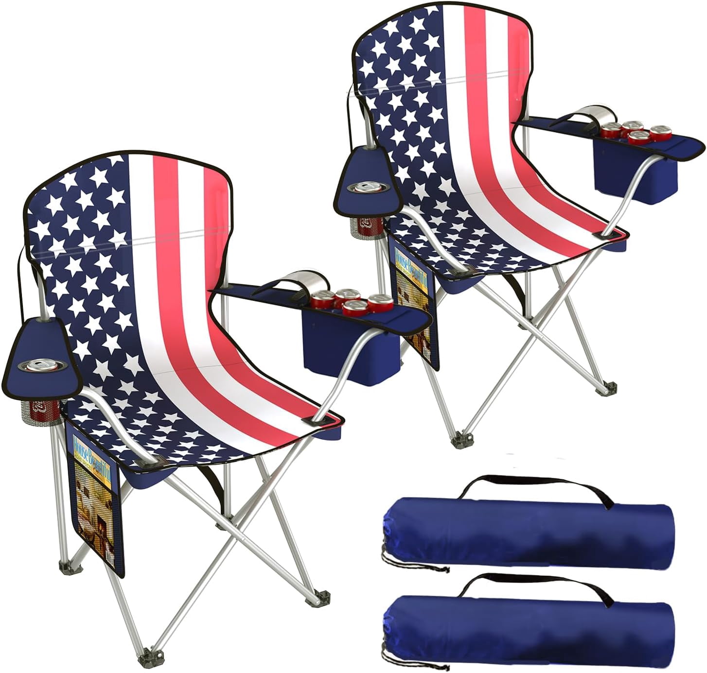 Folding Camping Chairs Durable 600D Oxford, Portable Outdoor Chair with ...
