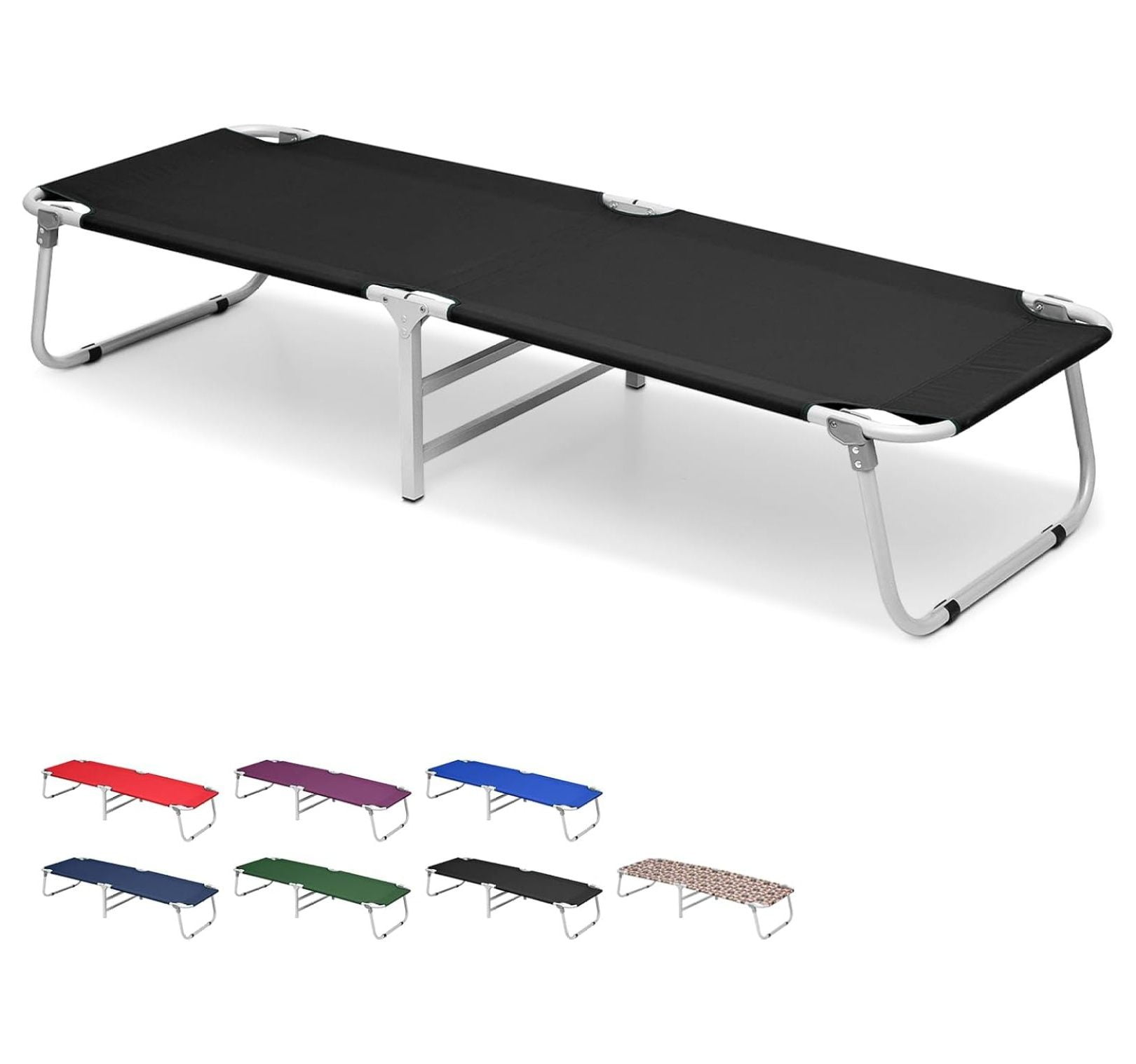 Folding Camping Cot for Adults, Portable Travel Camp Cot with Storage ...