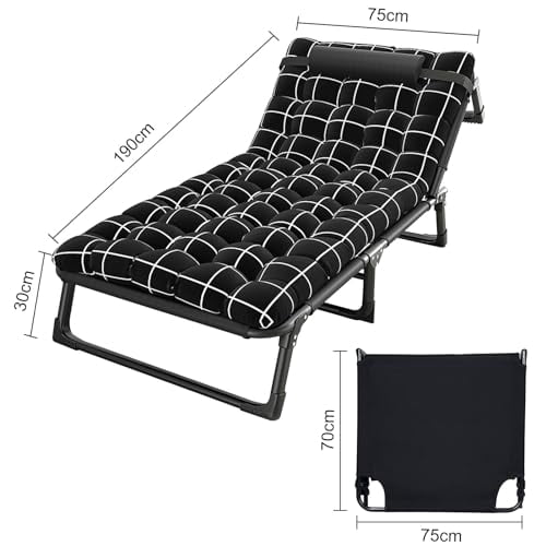 Folding Camping Cot,Camping Cot,Adjustable 4 Positions Portable Outdoor ...