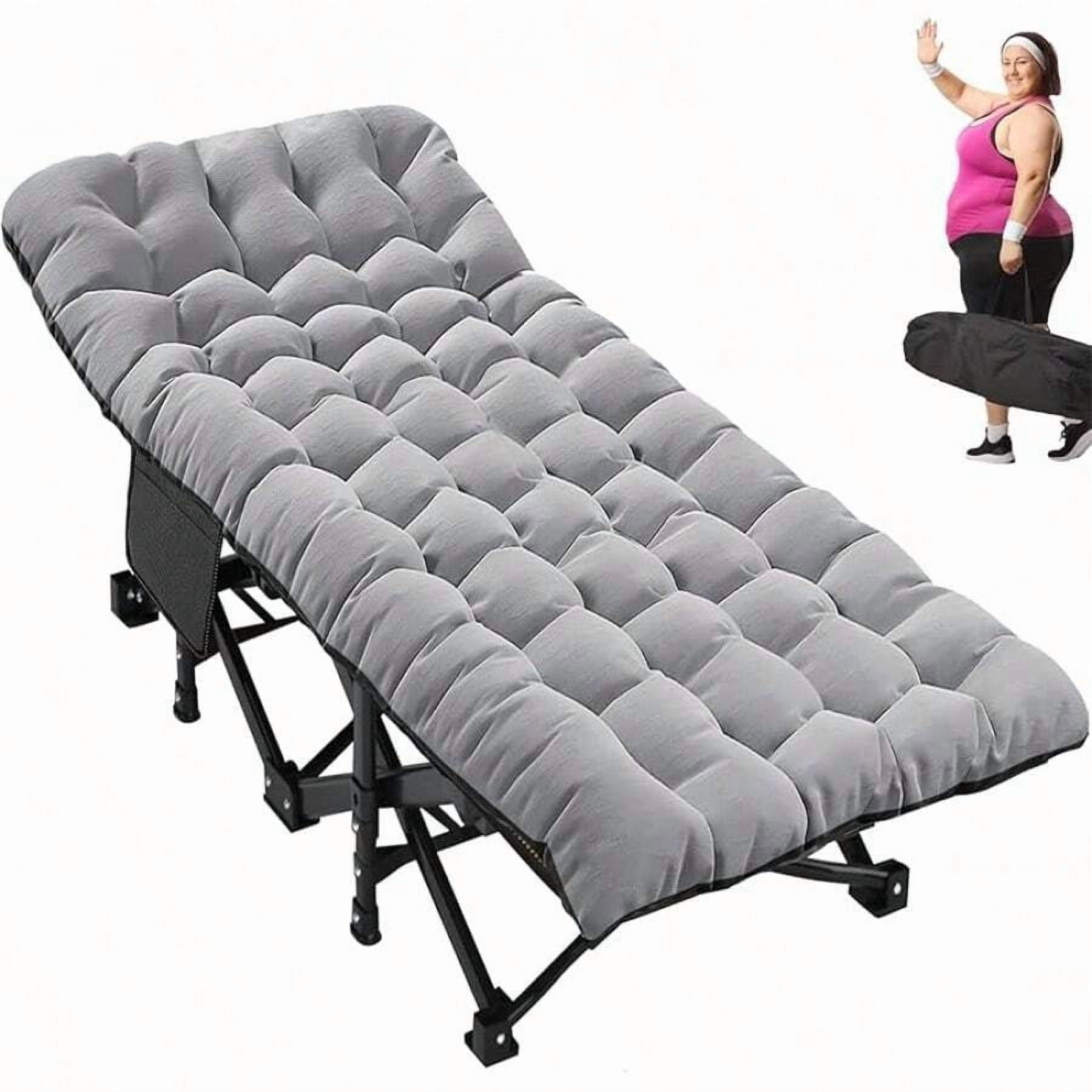 Folding Camping Cot, Double Layer Oxford Portable Travel Camp Cots ...