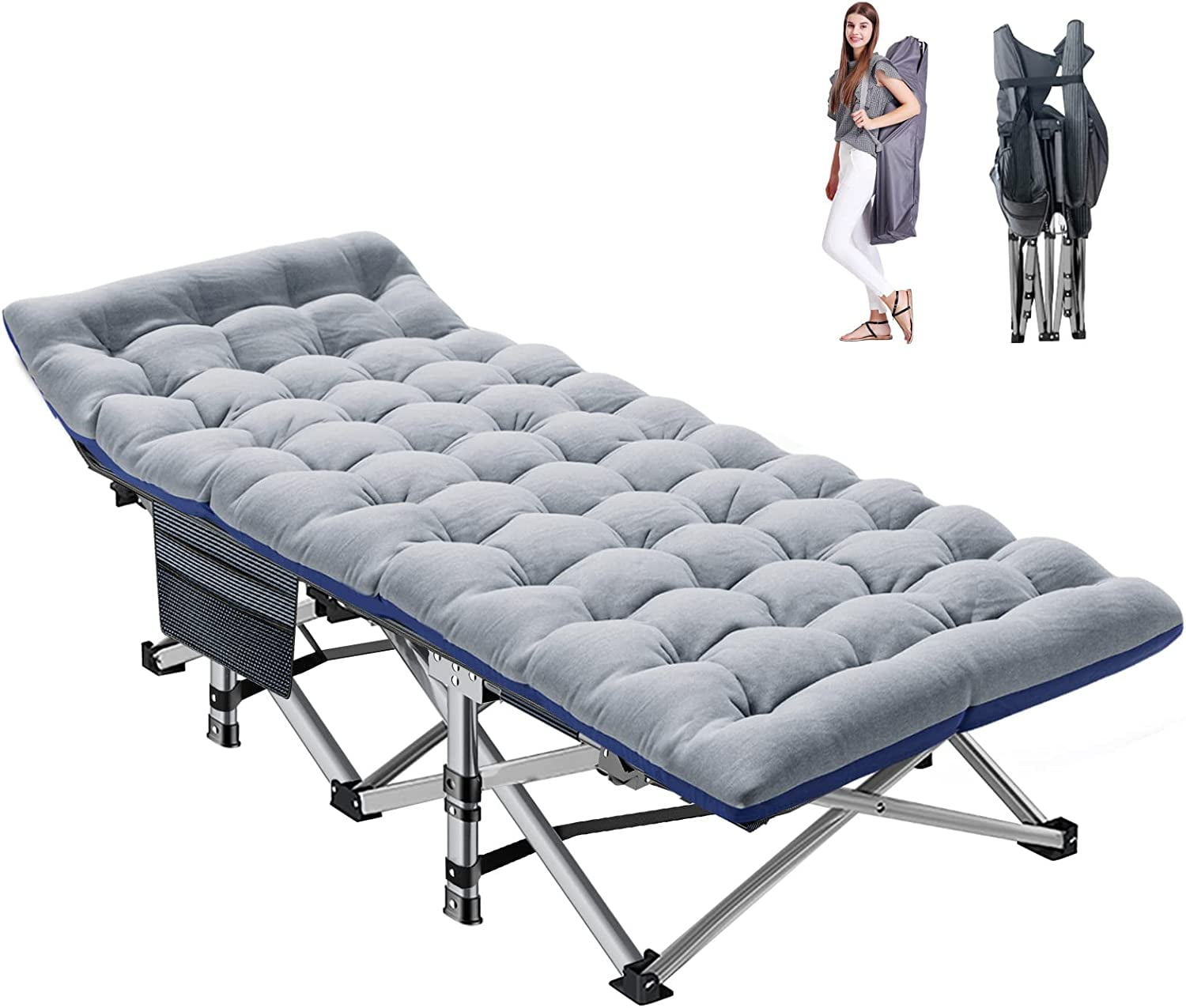 Folding Camping Cot, Folding Cot Camping Cots for Adults, Portable ...