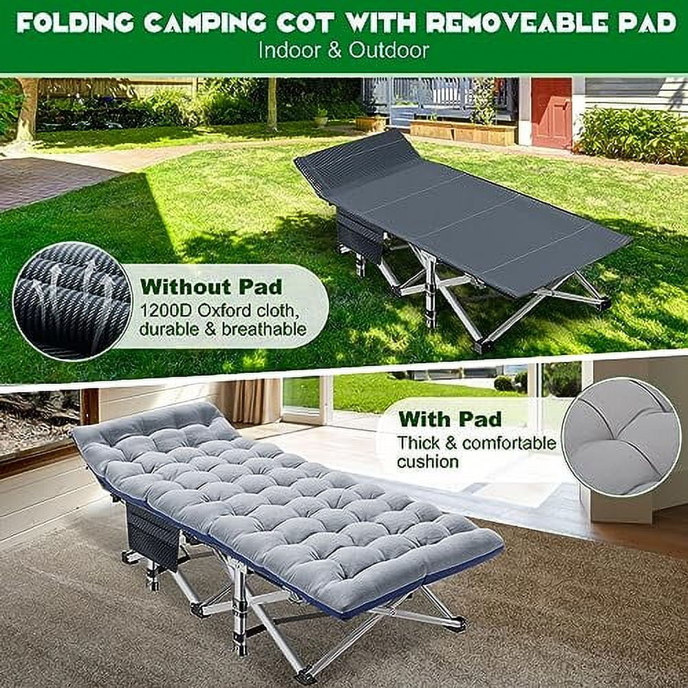 Folding Camping Cot, Folding Cot Camping Cots for Adults, Portable ...