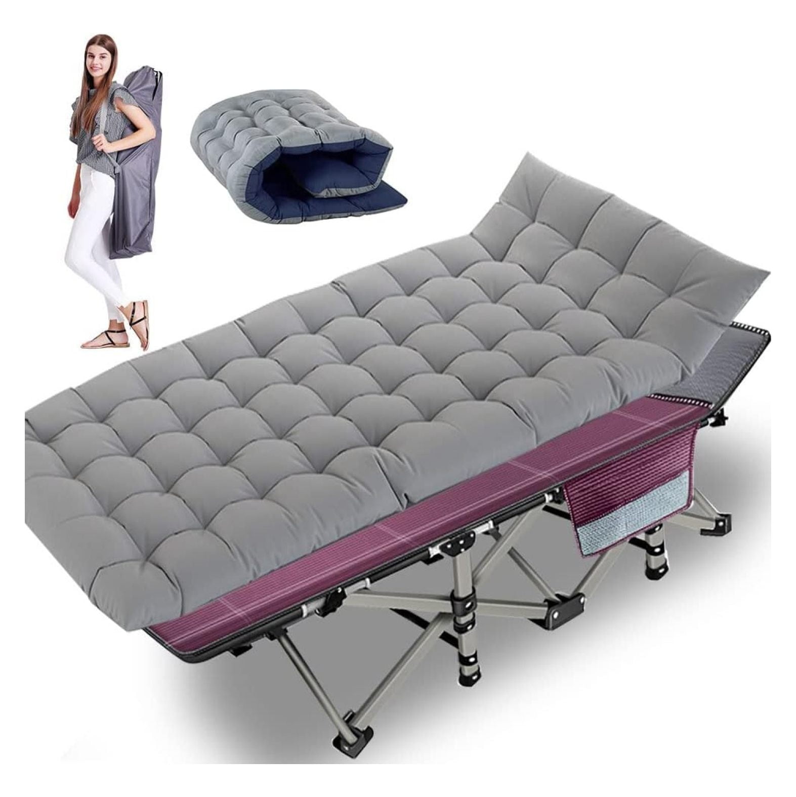 Folding Camping Cot, Folding Cot Camping Cots for Adults, Portable ...