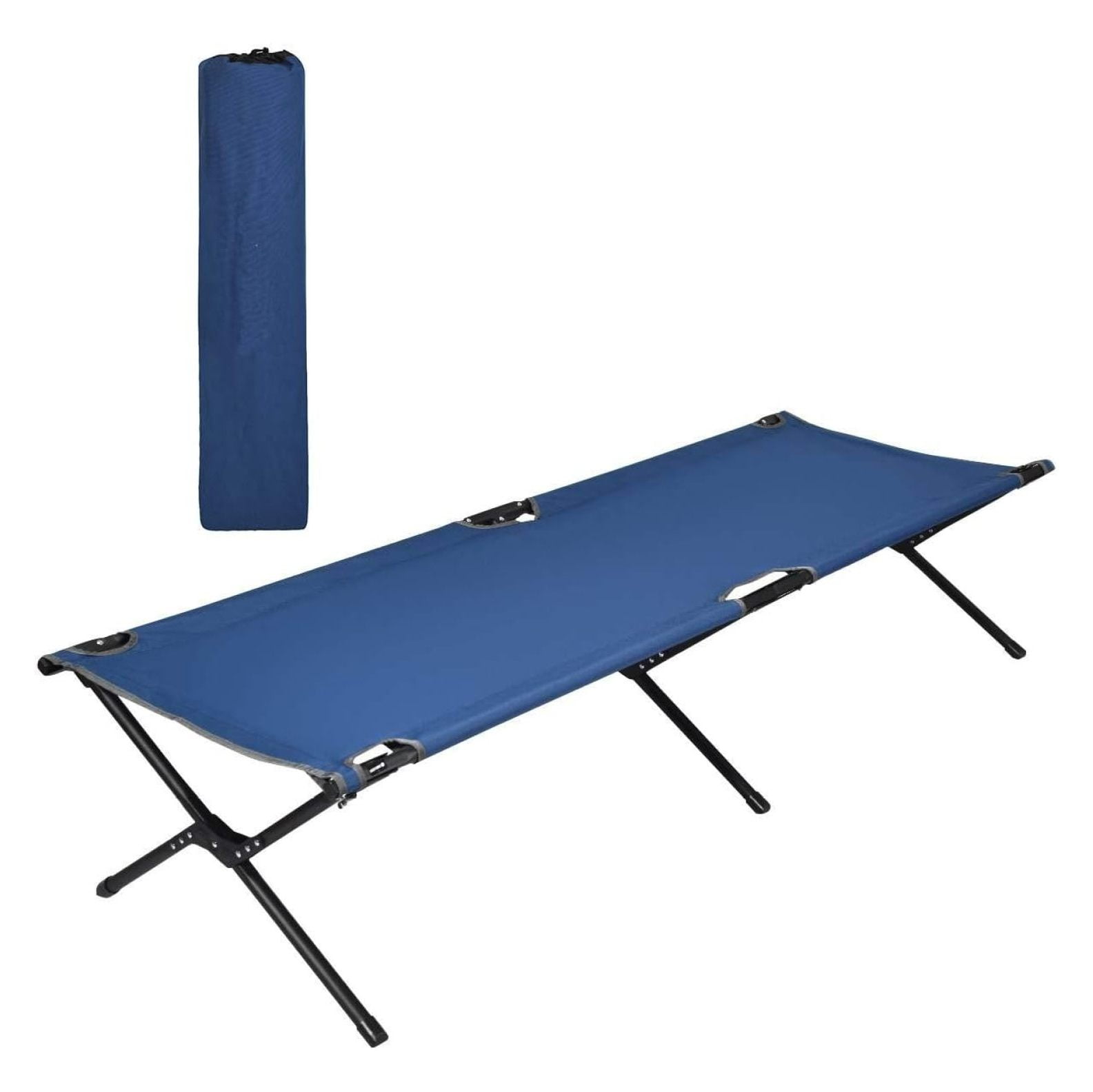 Folding Camping Cot, Heavy Duty Portable Military Cot with Fabric ...