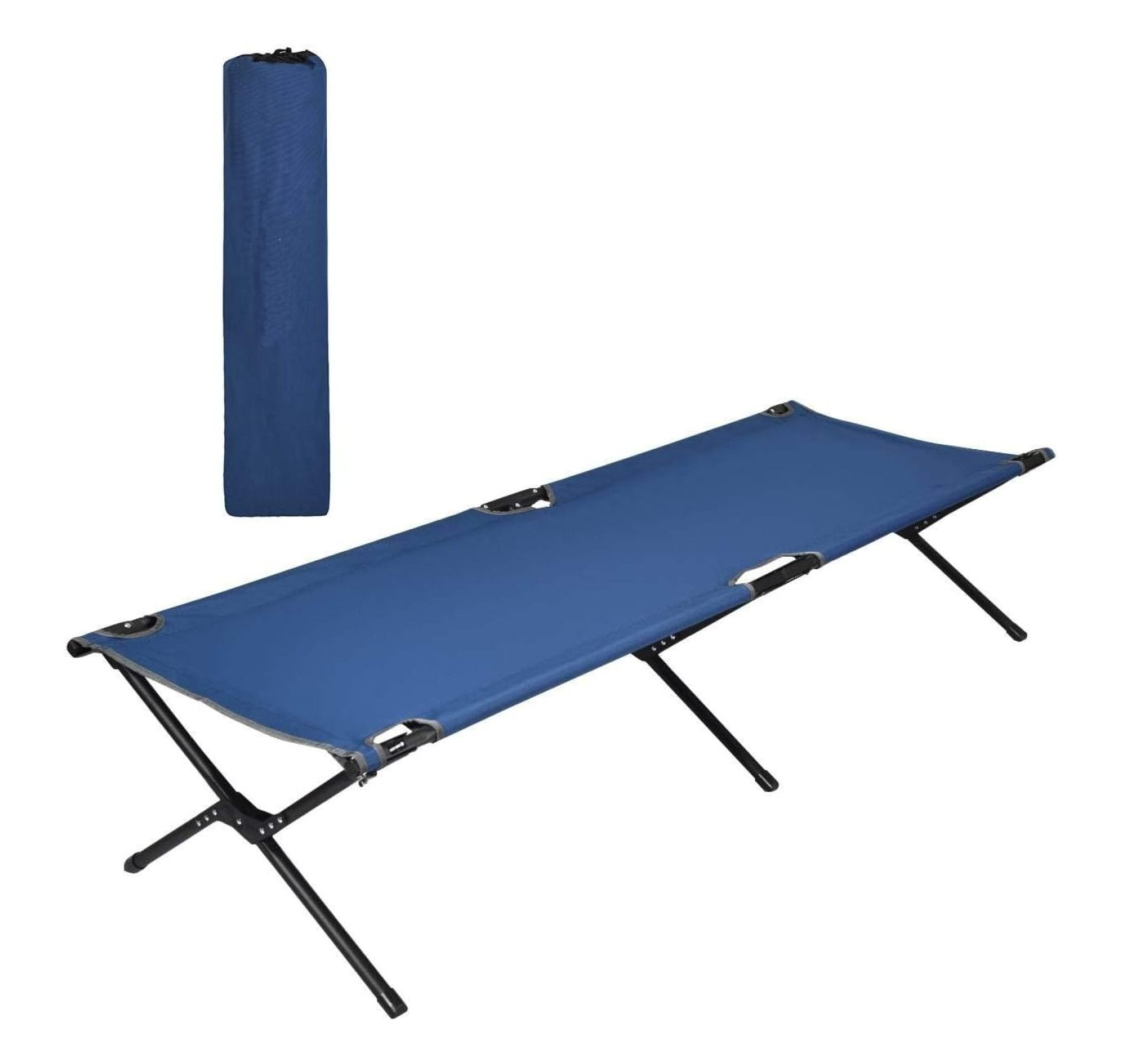 Folding Camping Cot, Heavy Duty Portable Military Cot with Fabric ...