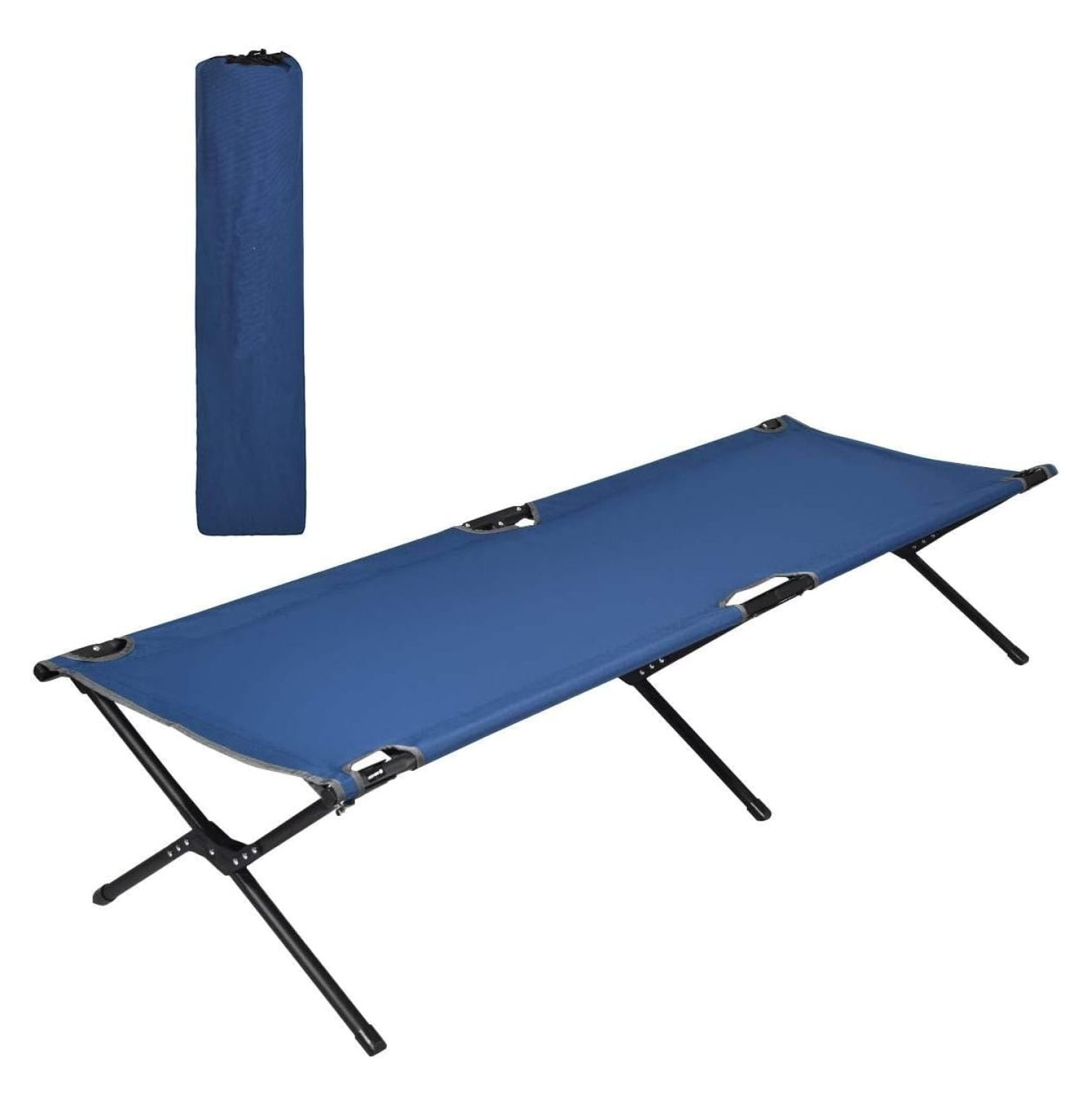 Folding Camping Cot, Heavy Duty Portable Military Cot with Fabric ...