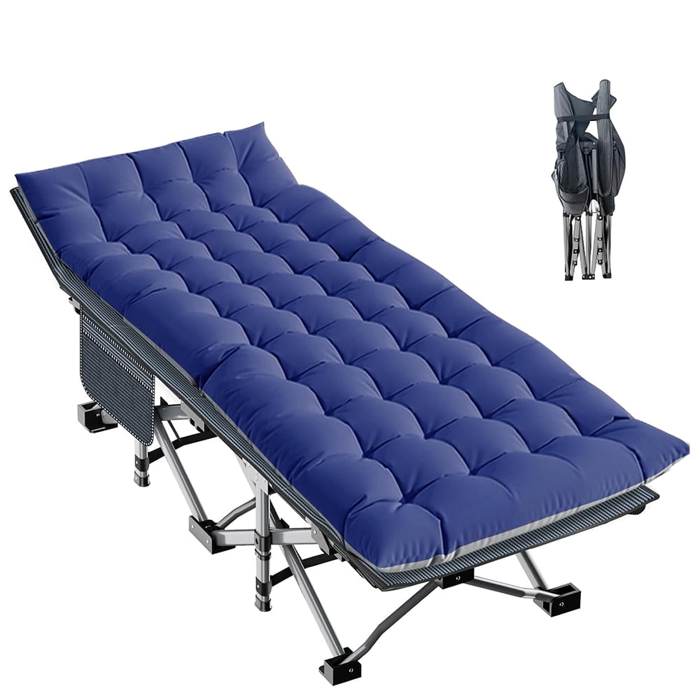 Folding Camping Cot, Heavy Duty Sleeping Cots with Carry Bag, Double ...