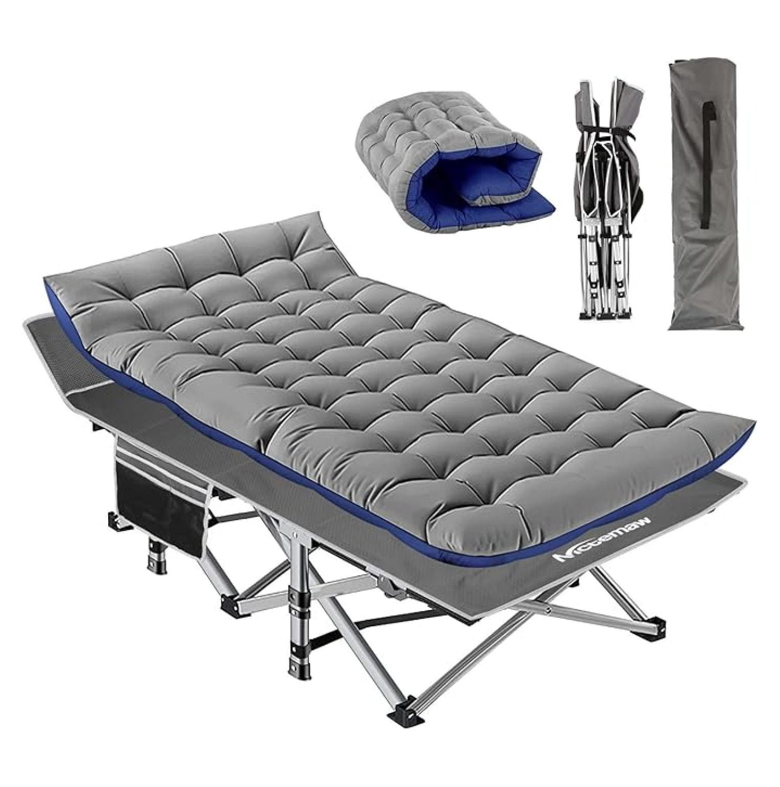 Folding Camping Cot, Portable Camping Cot for Adults, 900LBS Heavy Duty ...