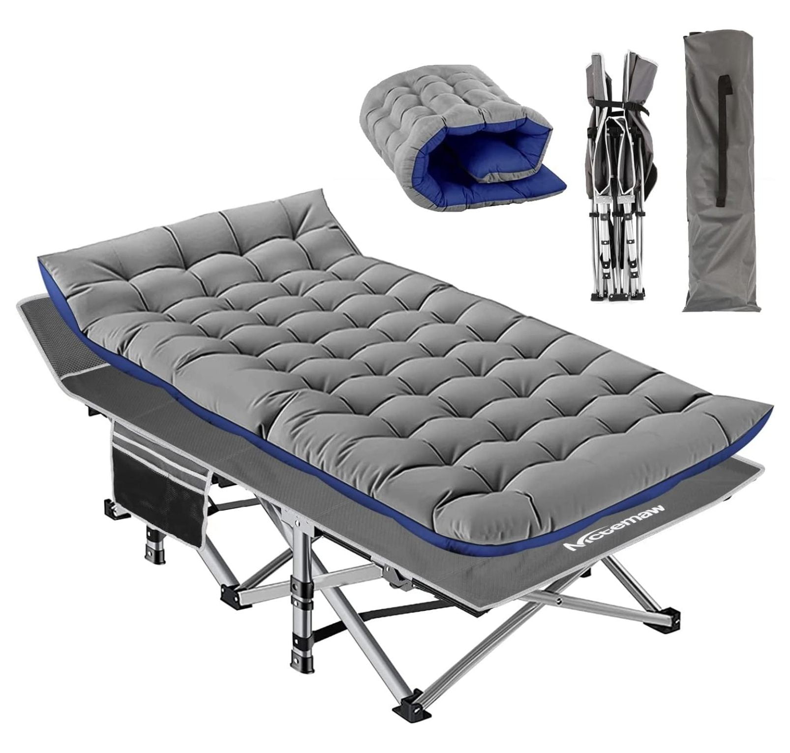 Folding Camping Cot, Portable Camping Cot for Adults, 900LBS Heavy Duty ...