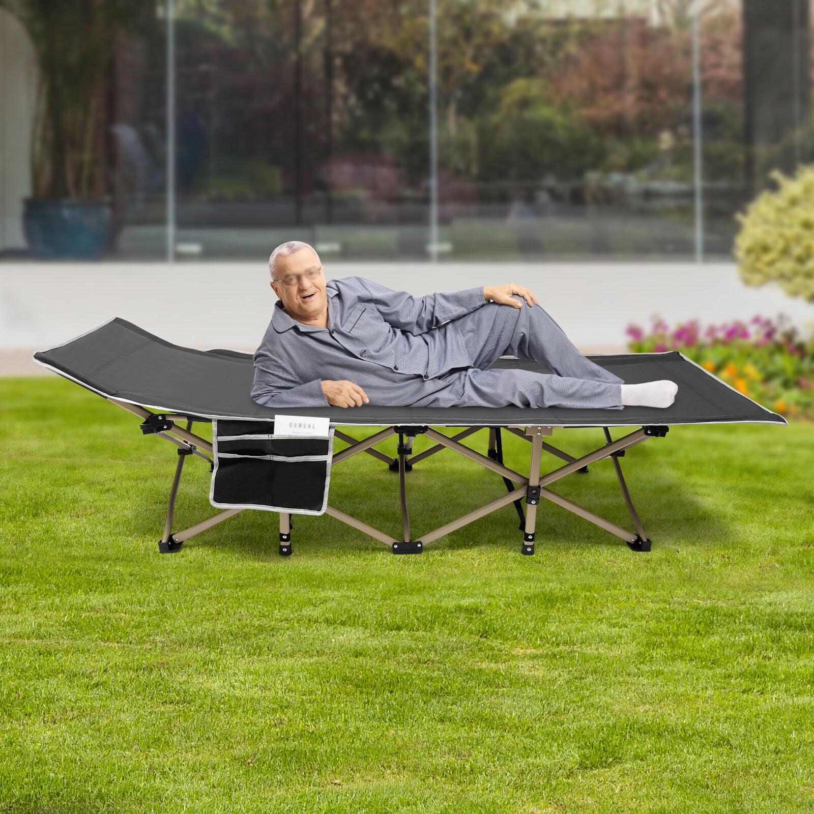 Folding Camping Cot Travel Tent Cots With Storage Bag Double Stitching ...