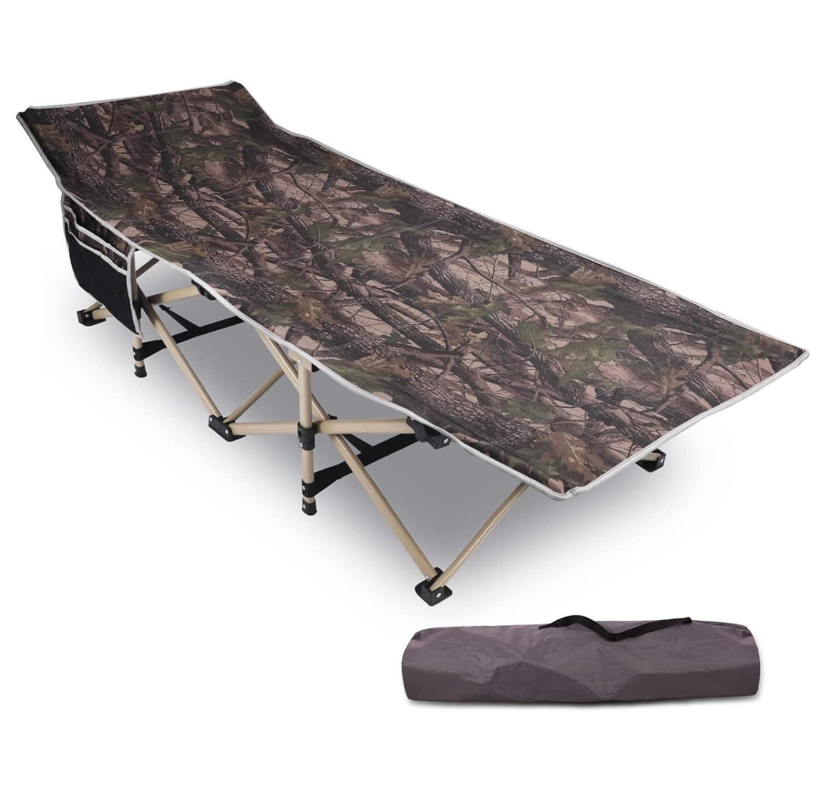 Folding Camping Cot for Adults 500lbs, XL Portable Cot for Hunting ...