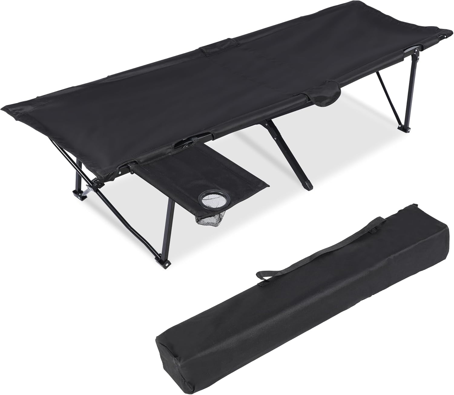 Folding Camping Cot with Table for Adults, Portable and Lightweight ...
