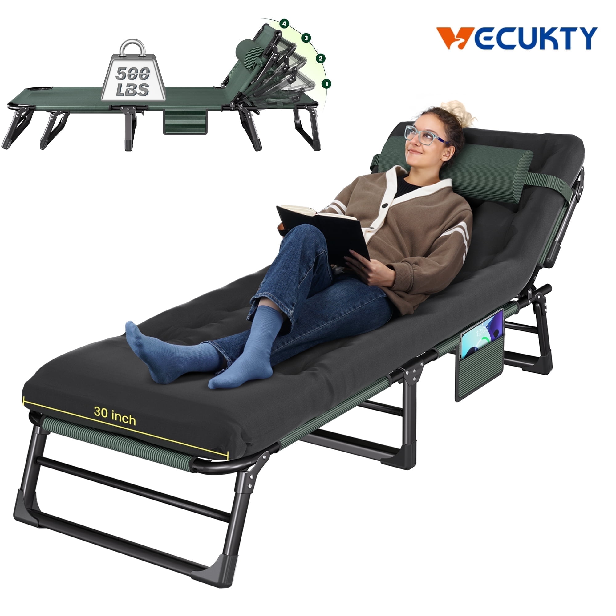 Free Shipping! Oversized 29.5in Portable Folding Outdoor Cots, 3 in 1 ...