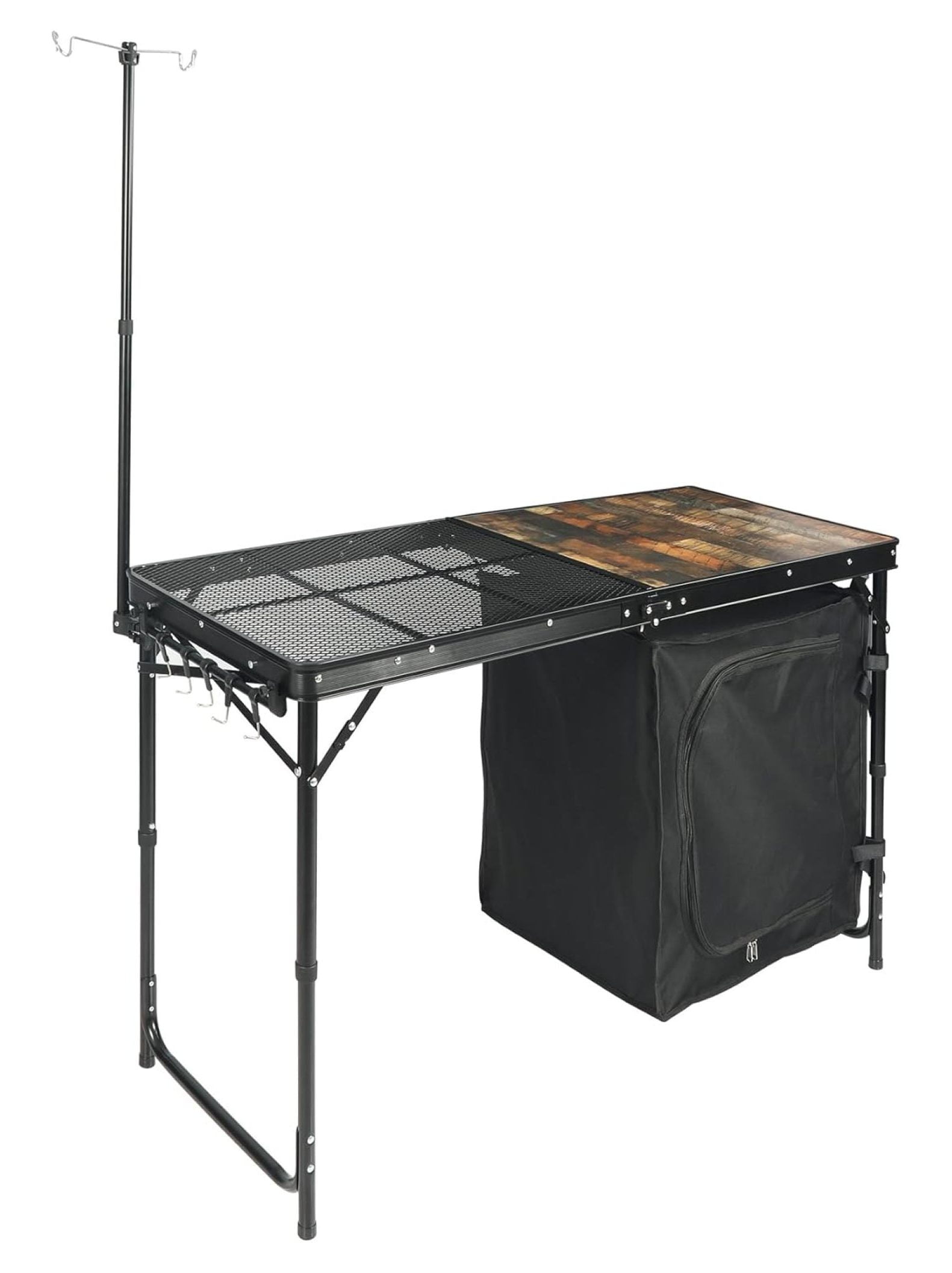 Folding Camping Kitchen Table, Portable Kitchen Station with and ...